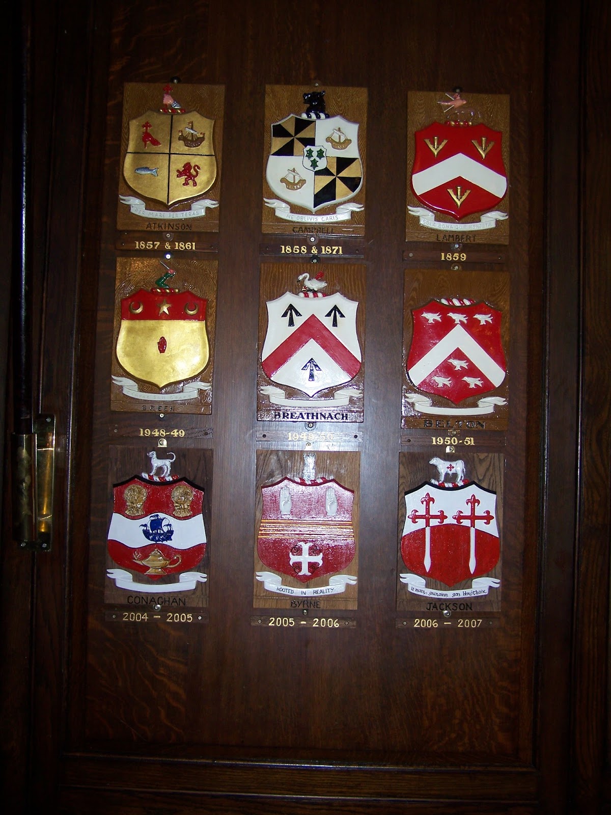 Irish Heraldry: Dublin Mayors - Coats of Arms - Heraldry, Oak Room ...