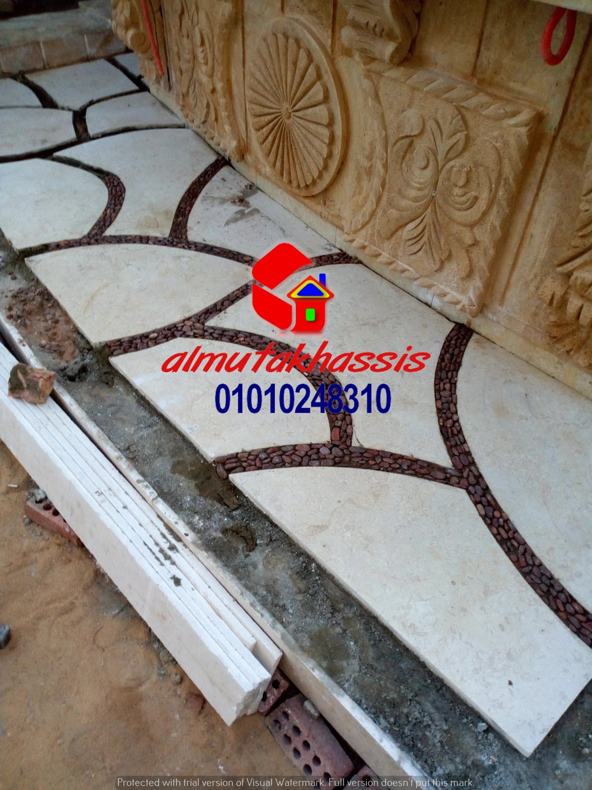 Decorations and facades of villas and houses from the outside of the ...