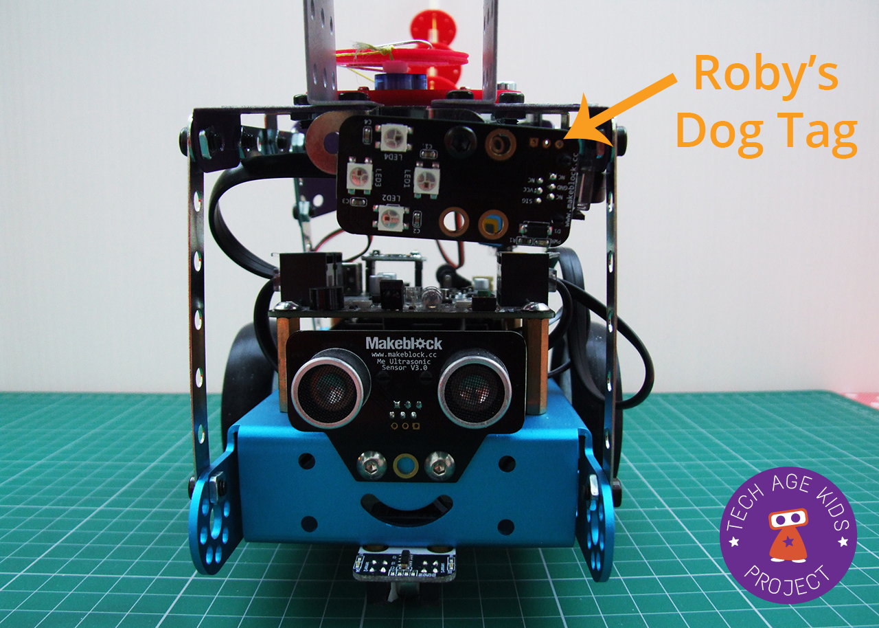 Roby the Robot Dog gets an LED Dog Tag | Tech Age Kids | Technology for ...