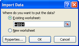Excel Web Query: How to create Excel Web Query