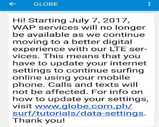 How to Setup Globe new Default APN “internet.globe.com.ph”