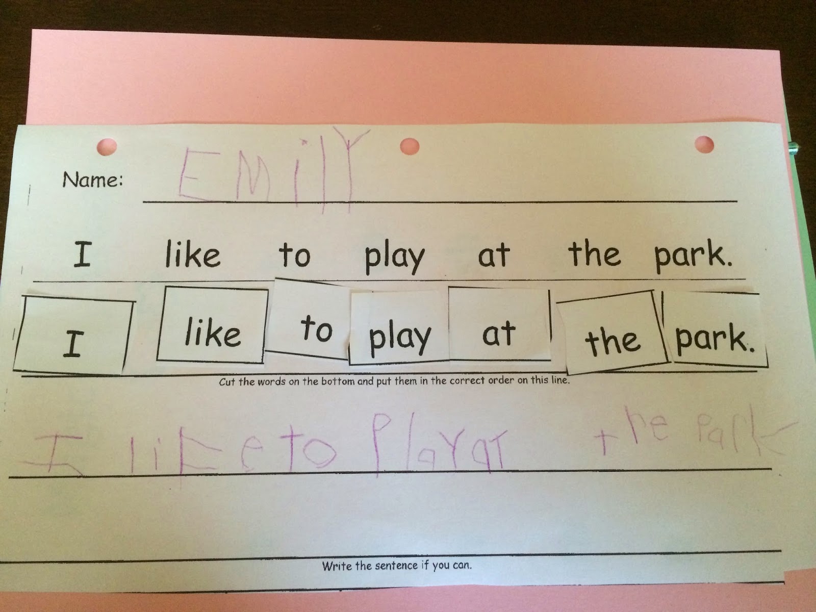 Two Much Fun: Pre-writing and Writing Practice