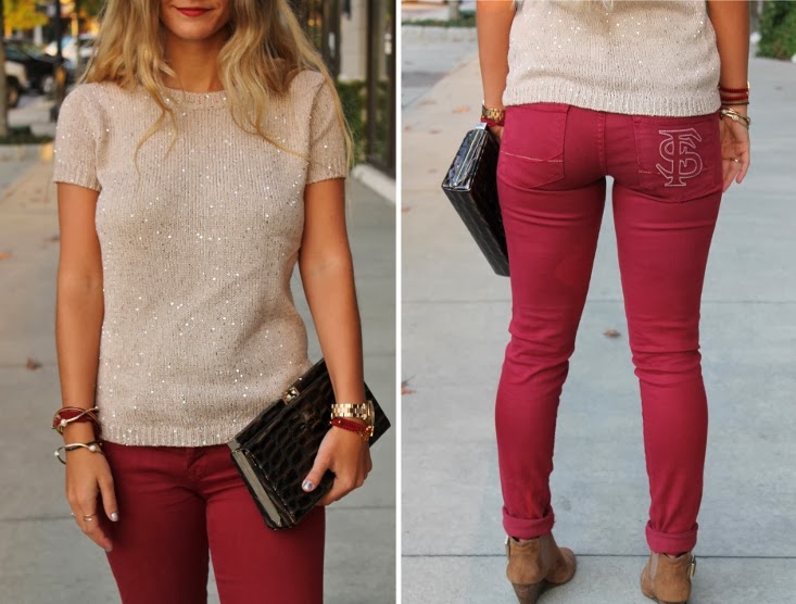 Bedazzles After Dark: Game Day Outfit: OCJ Apparel Branded FSU Jeans