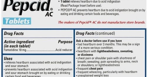 Self treatment: Pepcid