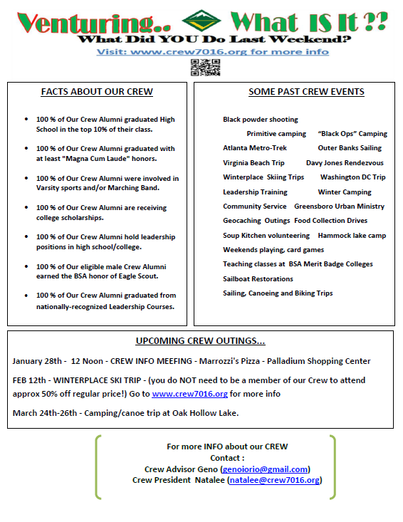 VENTURING CREW 7016