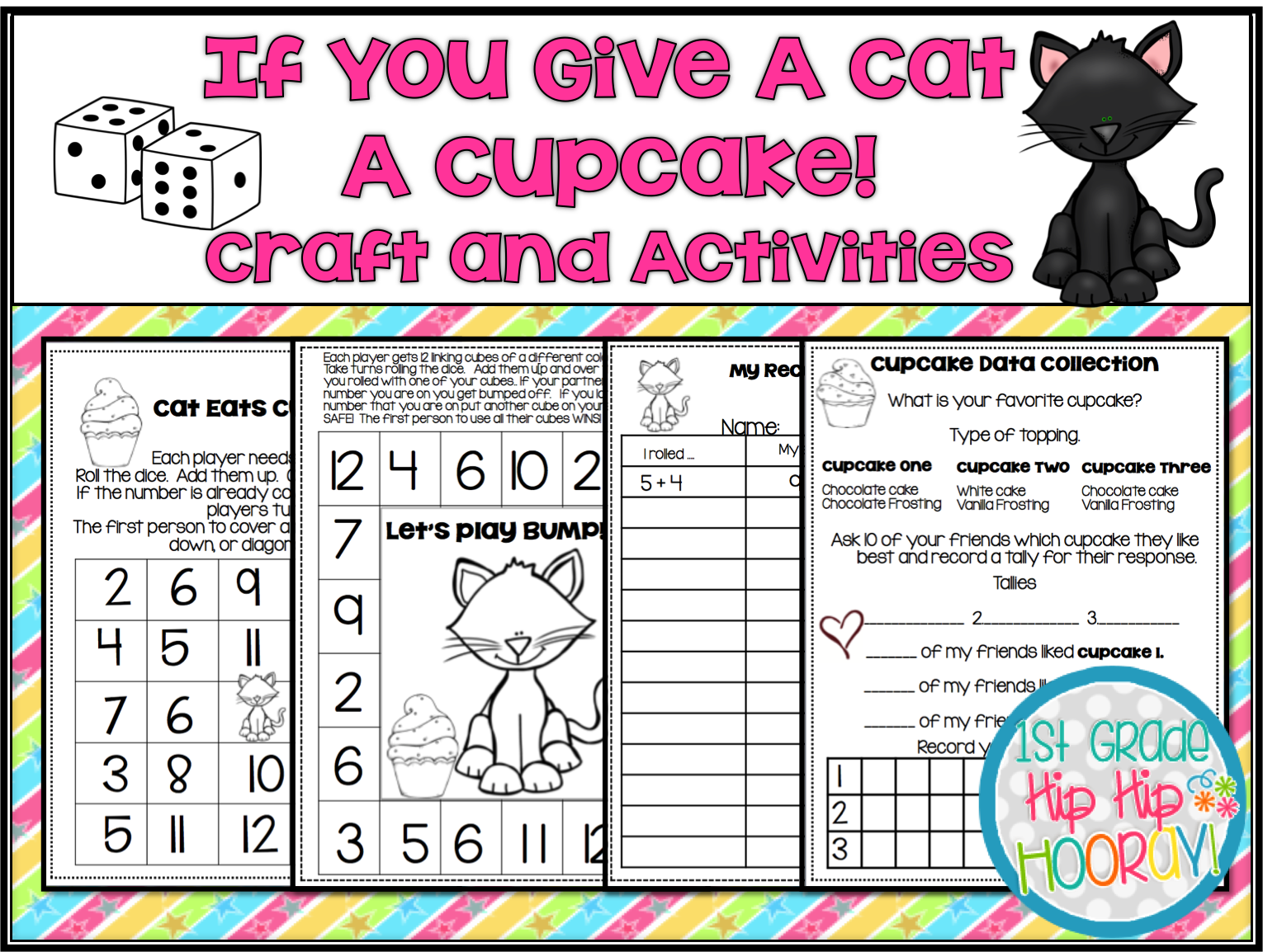 1st Grade Hip Hip Hooray!: If you give a cat a cupcake...