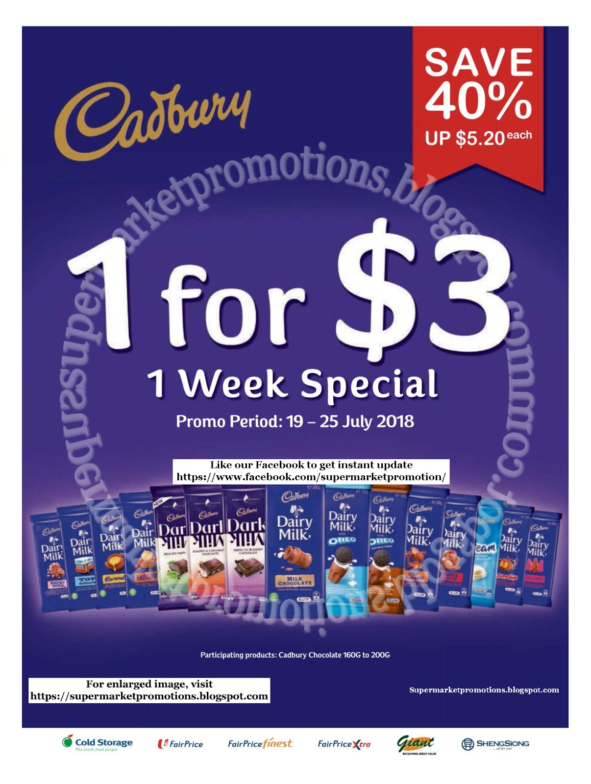 Cadbury Chocolate Promotions 19 - 25 July 2018 ~ Supermarket Promotions