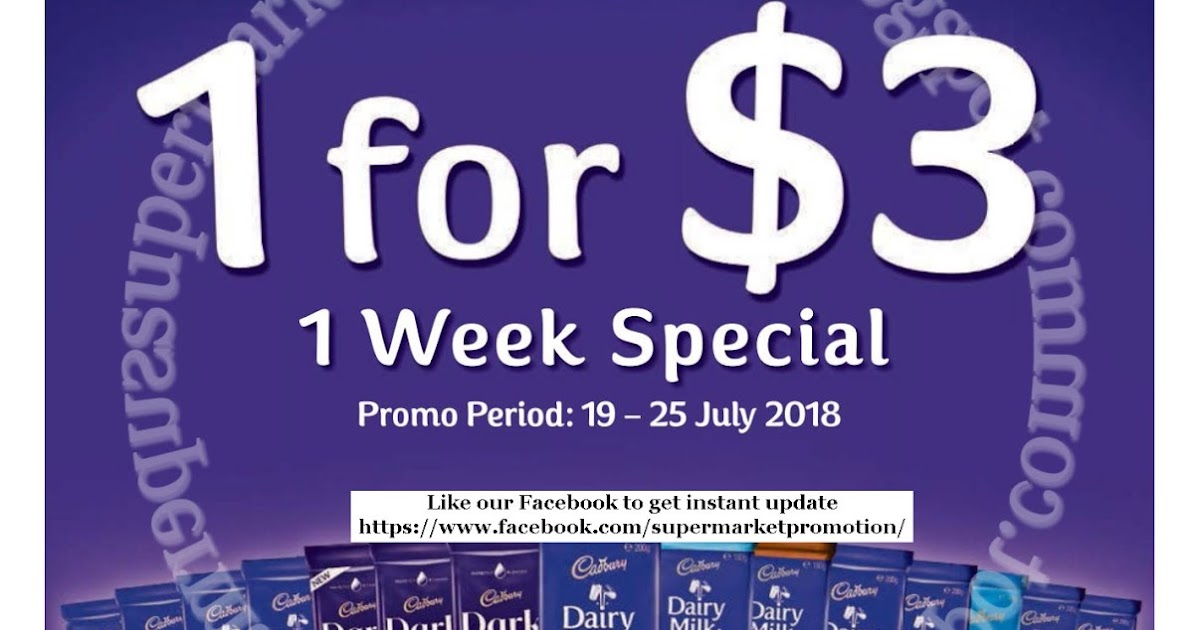 Cadbury Chocolate Promotions 19 - 25 July 2018 ~ Supermarket Promotions