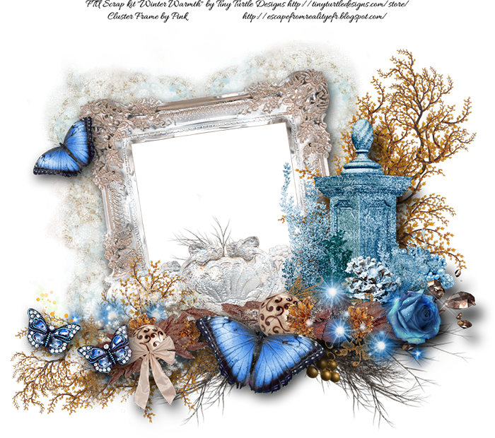 Escape From Reality Blog: FTU "Winter Warmth" Clusters & Cluster Frames