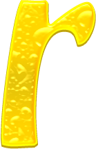 Alfabeto Amarillo con Textura Líquida. - Oh my Alfabetos!