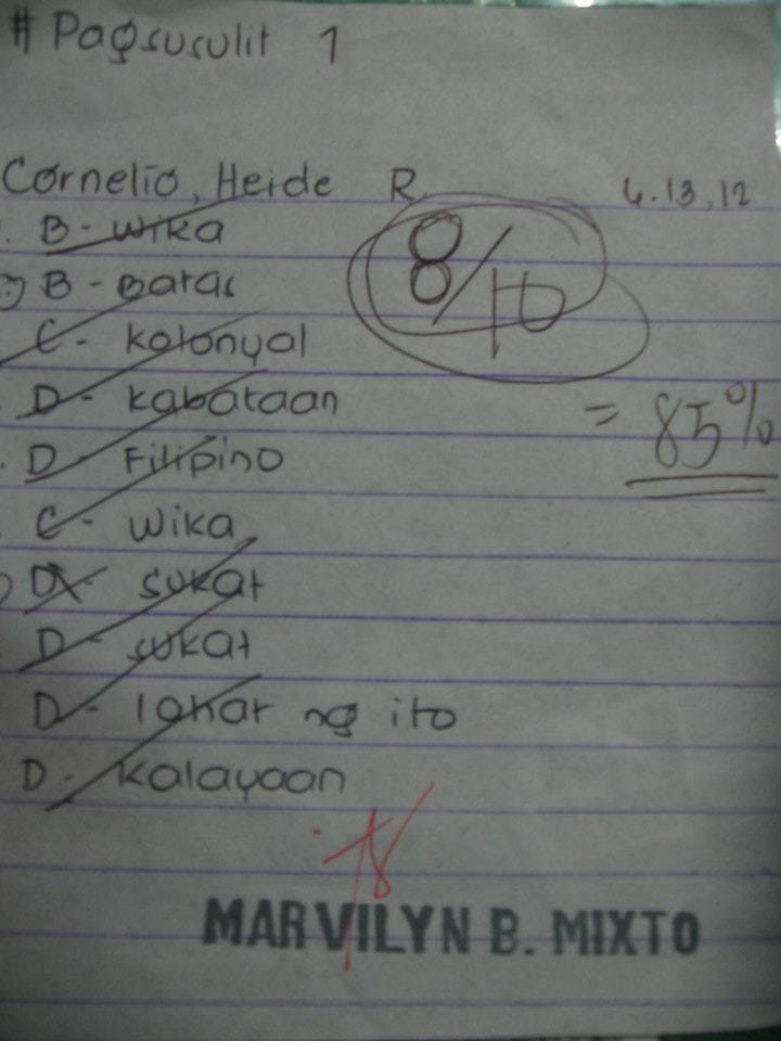 Filipino III :D: Lunes :)