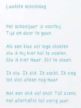Onderwijs en zo voort ........: 1312. Einde schooljaar : Gedicht