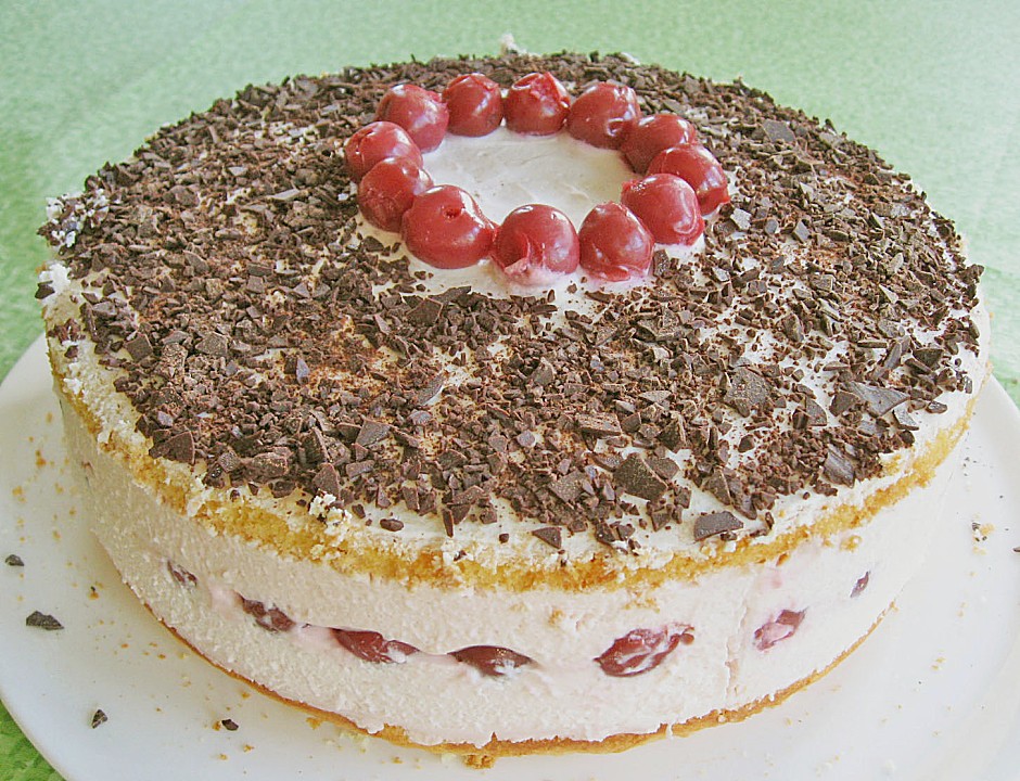 Weltrezepte: Kirsch Pudding Torte
