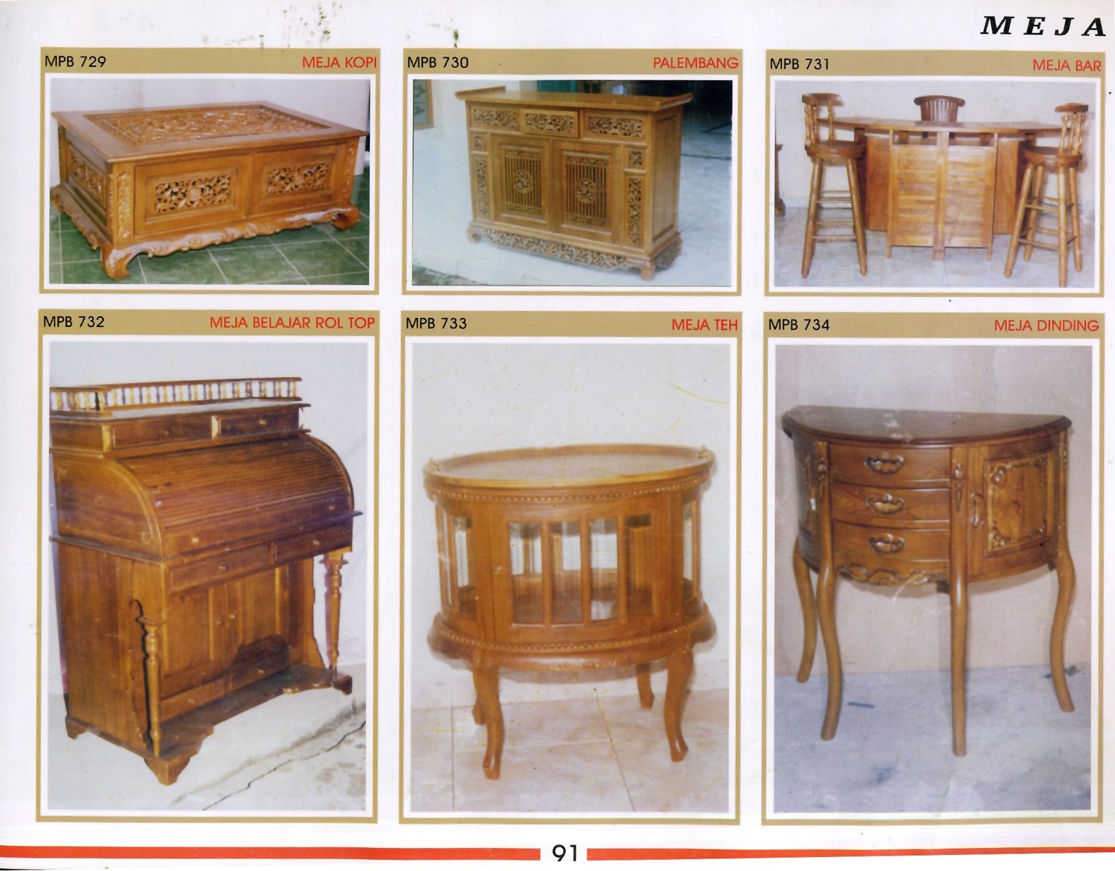 KATALOG MEBEL (MEJA) | Furniture Mebel Jati Khas Jepara