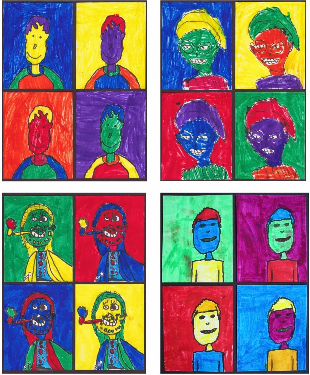 The Rolling Artroom: Pop Art Self Portraits - 1st-3rd Grade