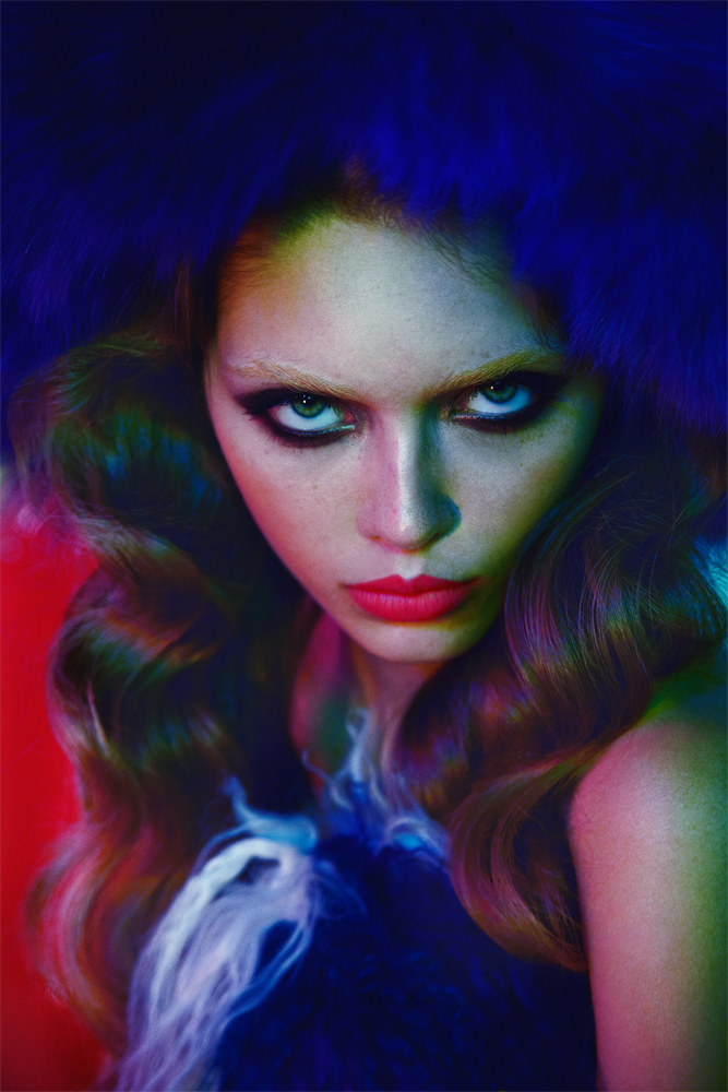 Georgiana Saraev model Fashion Photoshoot, Psychedelic Multi-Colored ...