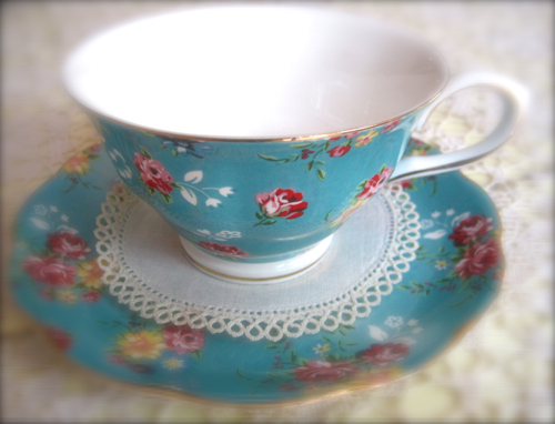 Tea With Friends: Adding a touch of elegance to a teacup and saucer