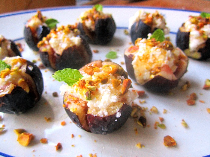 Stuffed Figs w/ Ricotta & Pistachios