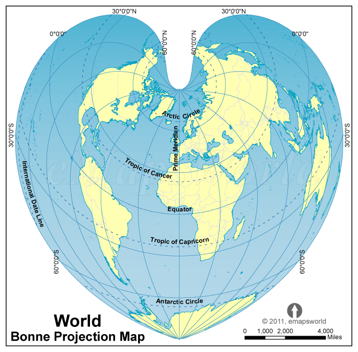 Proyeksi Peta dan Jenisnya - Biologizone