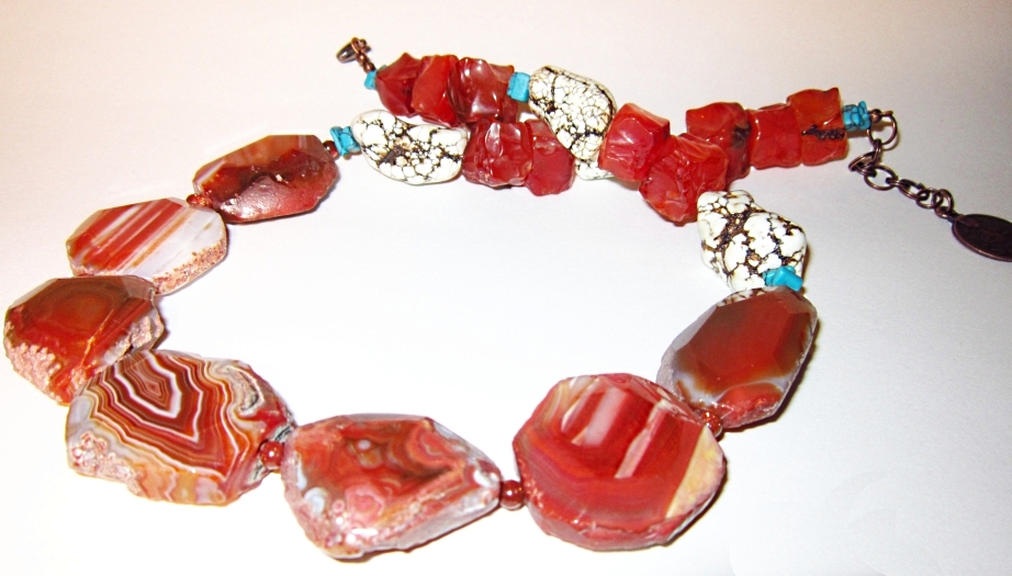 Bohemian Earth: Handcrafted Jewelry: Desert Fire: Orange Agate, White ...