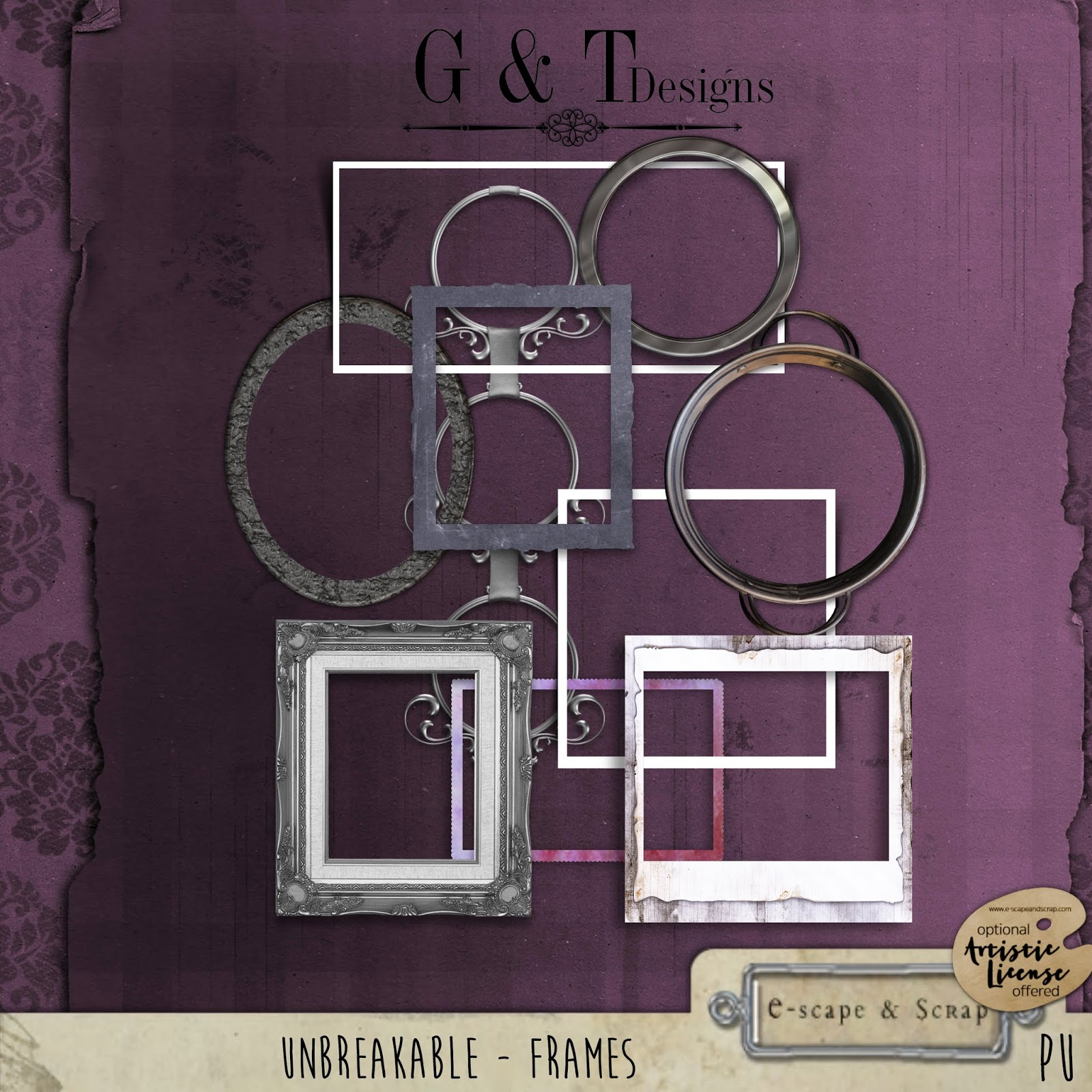 E-scape and Scrap: G&T Designs - Unbreakable Re-release & Freebie