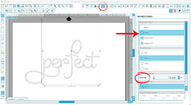 The Trick to Designing Single Line Rhinestone Text in 3 Steps in ...