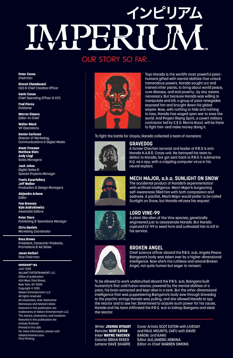 Valiant First Look: Imperium #6 - Comic Frontline