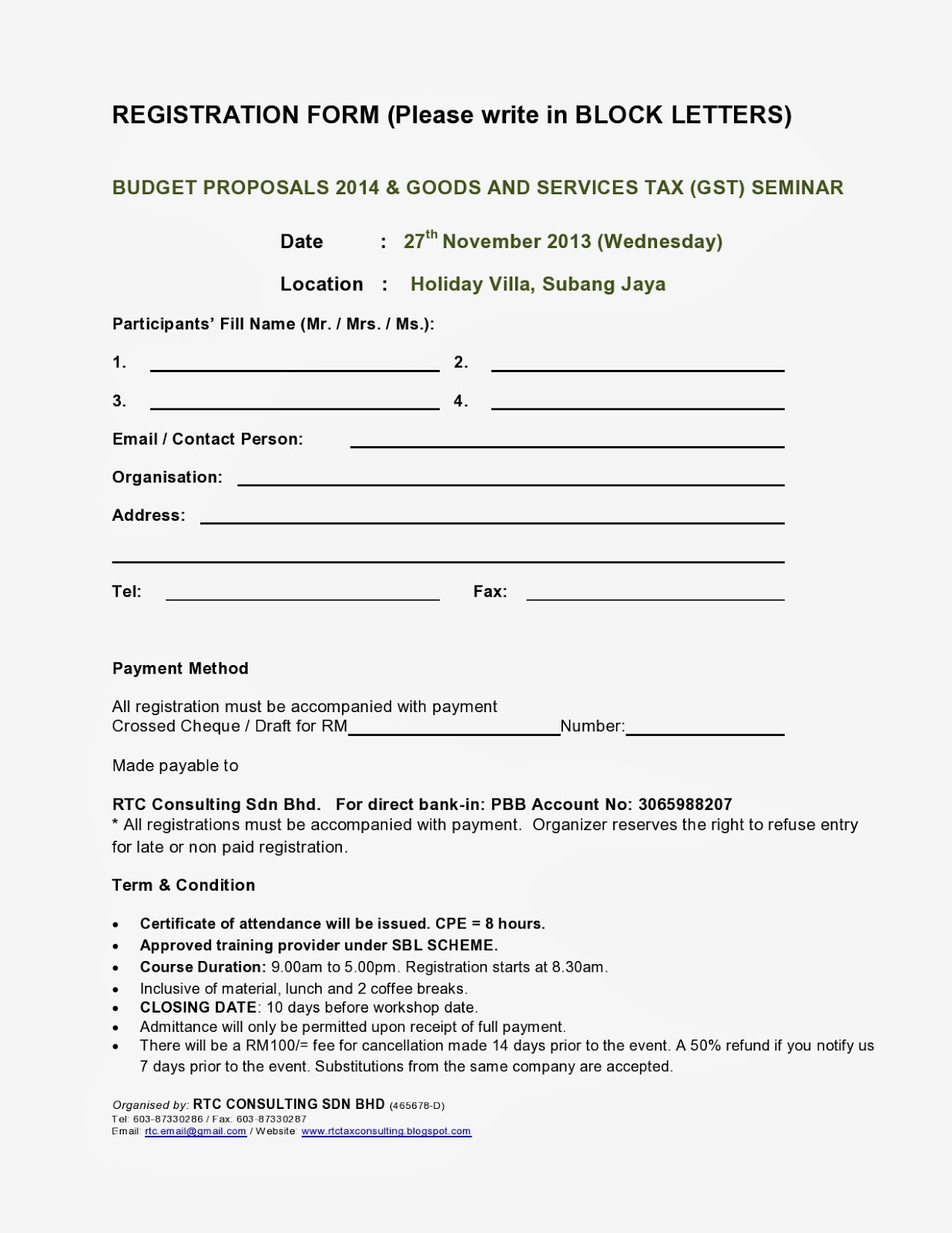 RTC Consulting Sdn Bhd: BUDGET PROPOSALS 2014 & GOODS AND SERVICES TAX ...