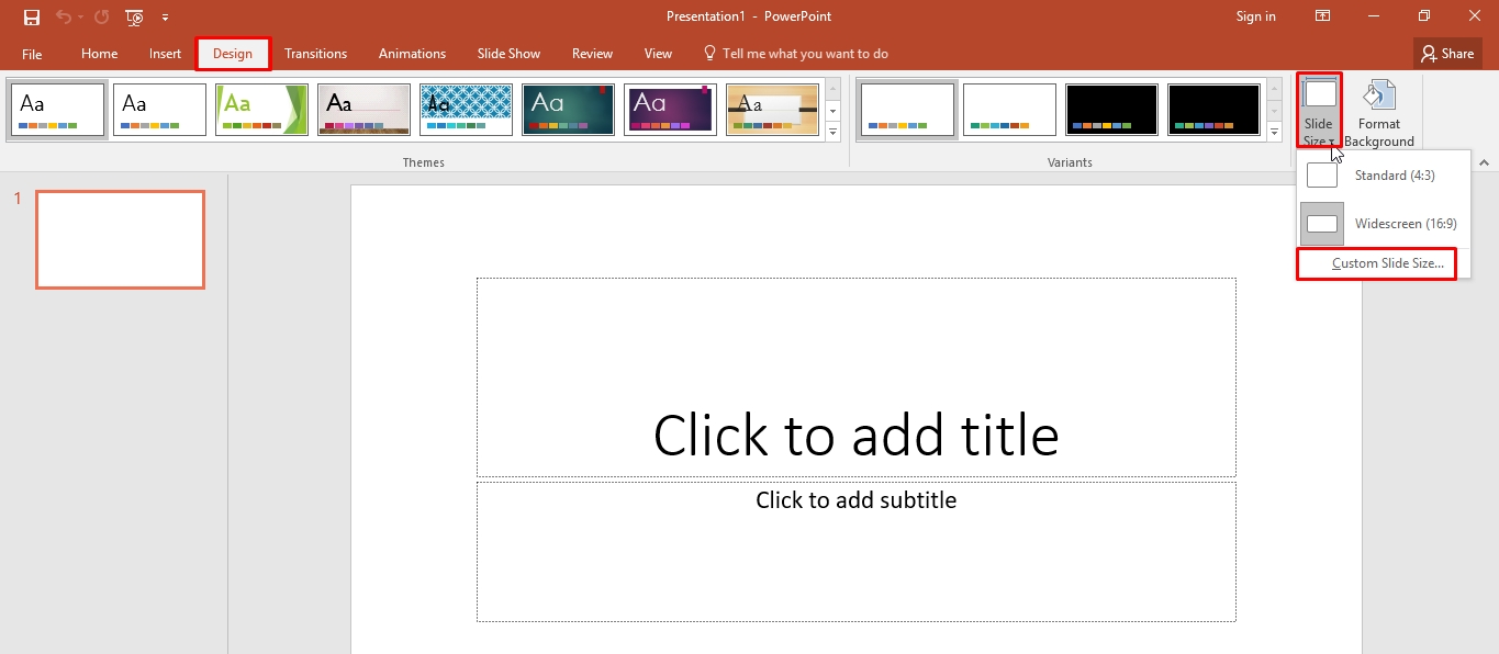 Cara mengganti ukuran Slide Powerpoint - Biologizone