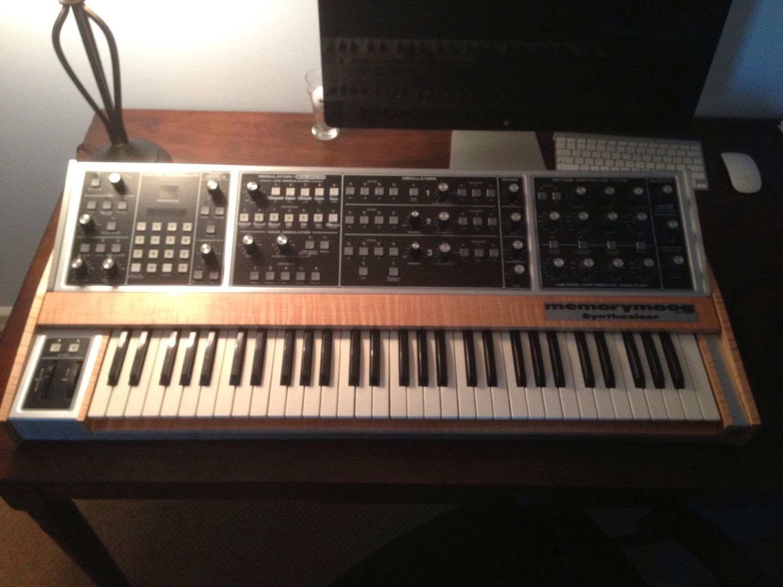 MATRIXSYNTH: Moog Memorymoog Plus Synthesizer with Custom Wood Panelling