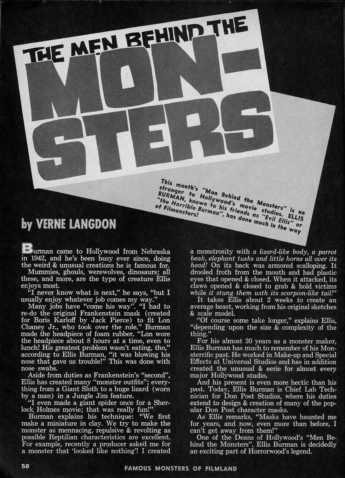 The Masks of Famous Monsters - Issue # 43 | Blood Curdling Blog of ...