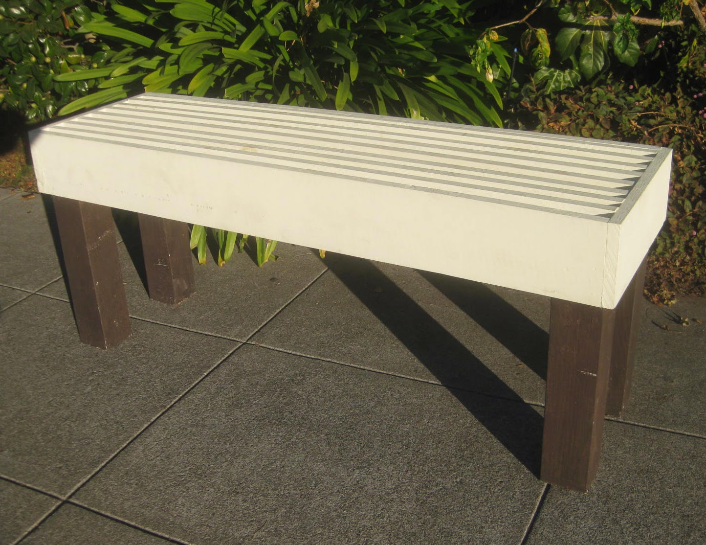 UHURU FURNITURE & COLLECTIBLES: SOLD - Slatted Bench - $40