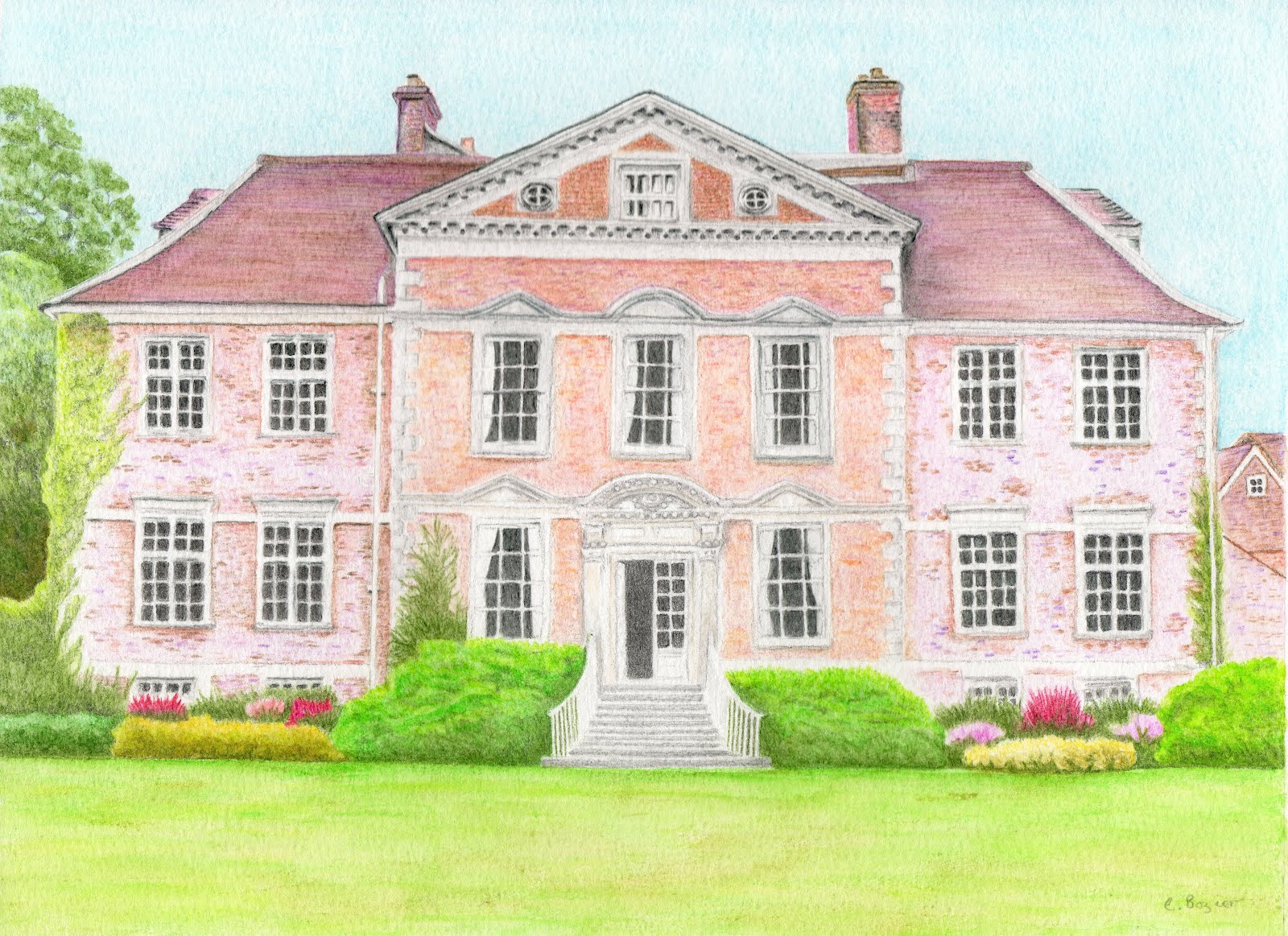 Pencil Drawings: Urchfont Manor Wiltshire