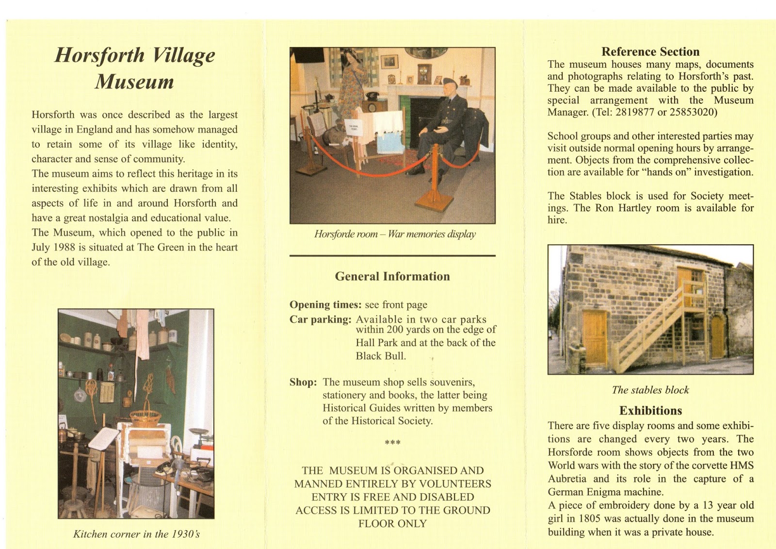 Horsforth Museum: Horsforth Museum Information