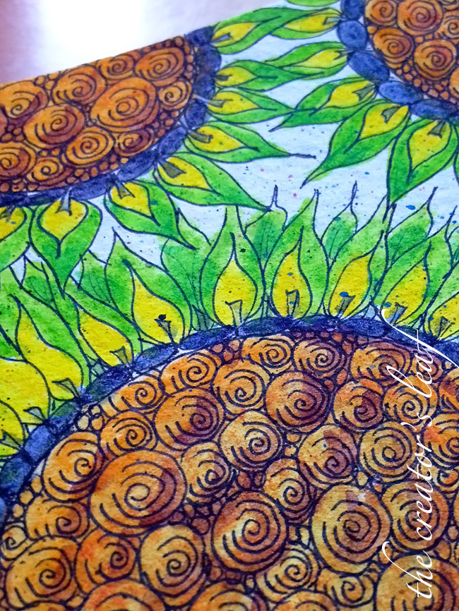 Alice Hendon: Watercolored Sunflowers