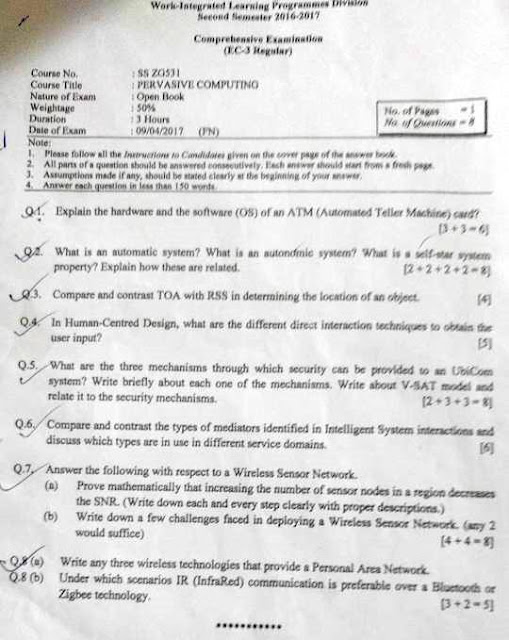 Question Papers: SEM 1