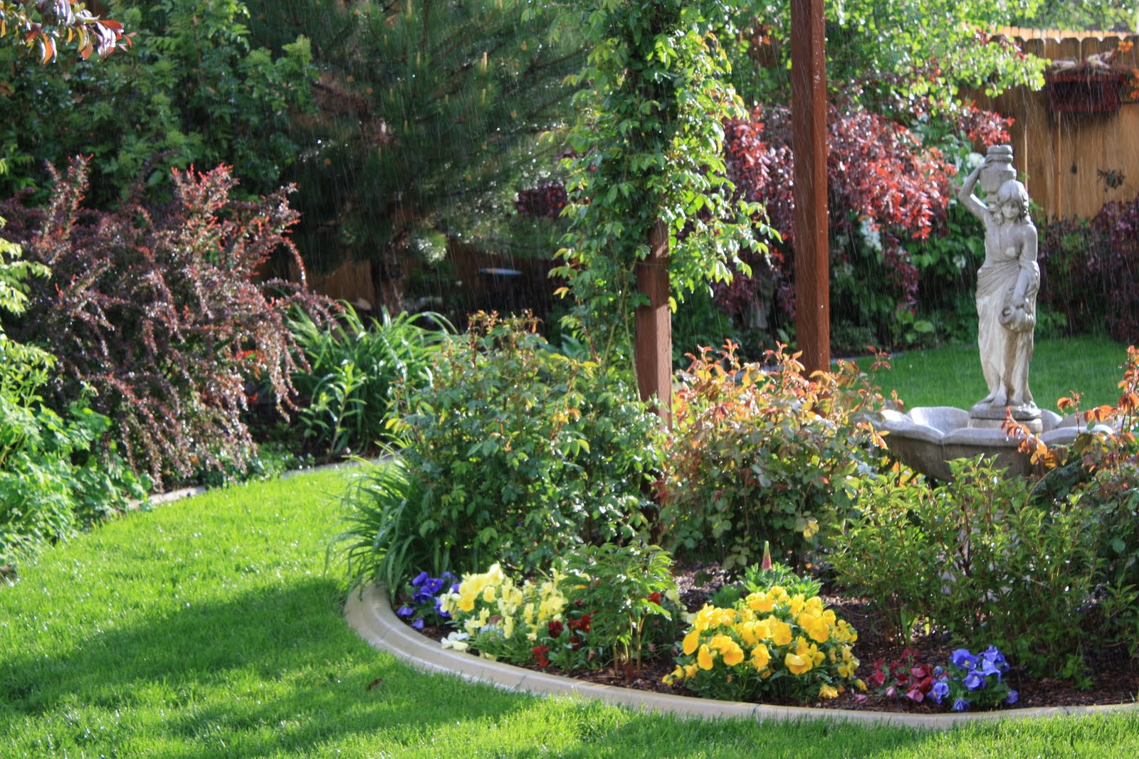 .: Early morning in the garden