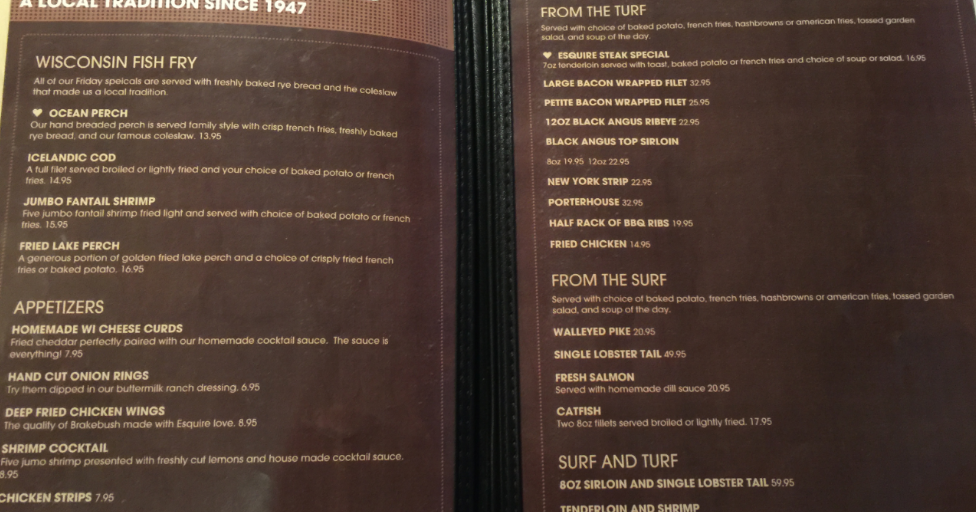 Retiring Guy's Digest: Madison's Esquire Club menu redesign: Functional ...