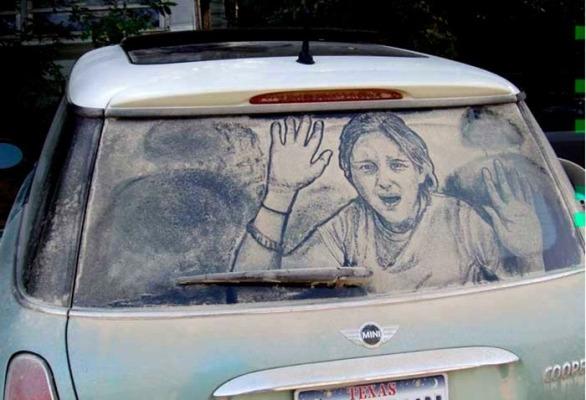 Great Piece of Art from Car Window Dust Painting [PICS] - JUYOFO