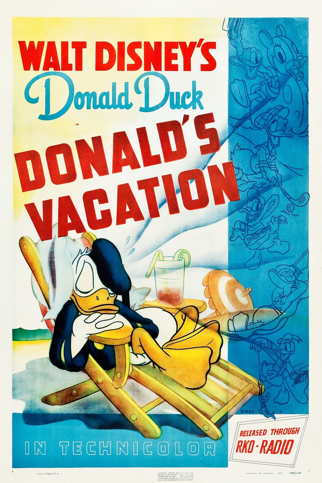 Pop Culture Safari!: Vintage Movie Poster: Donald Duck's Vacation