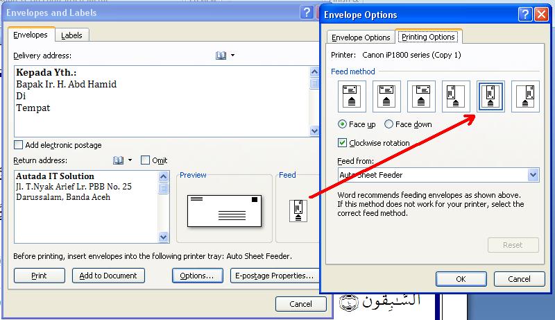 Tips Print Amplop dengan Mudah di Word - Blog Autada