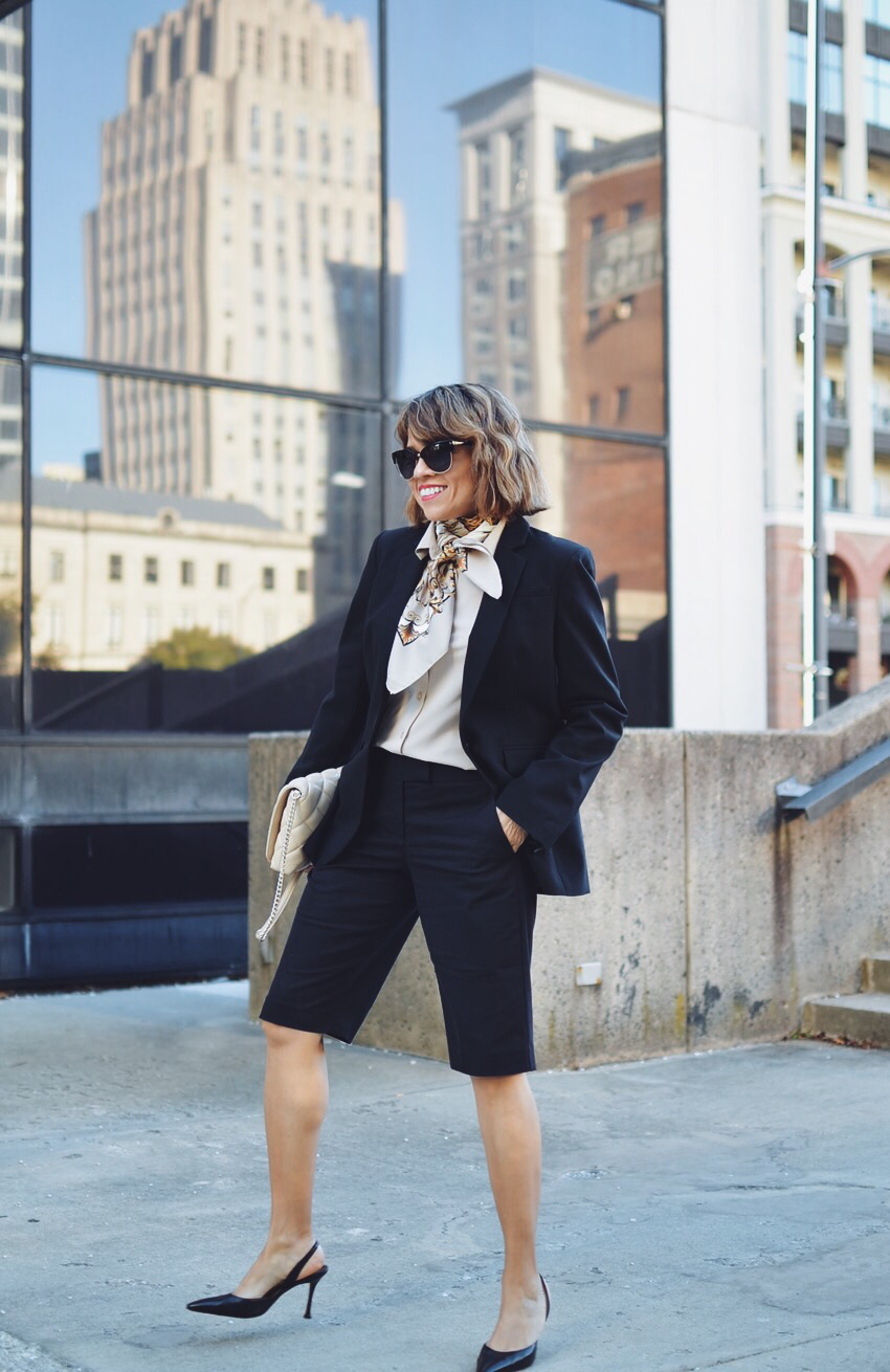 Bermuda Shorts For Monday Work Outfit | MY SMALL WARDROBE