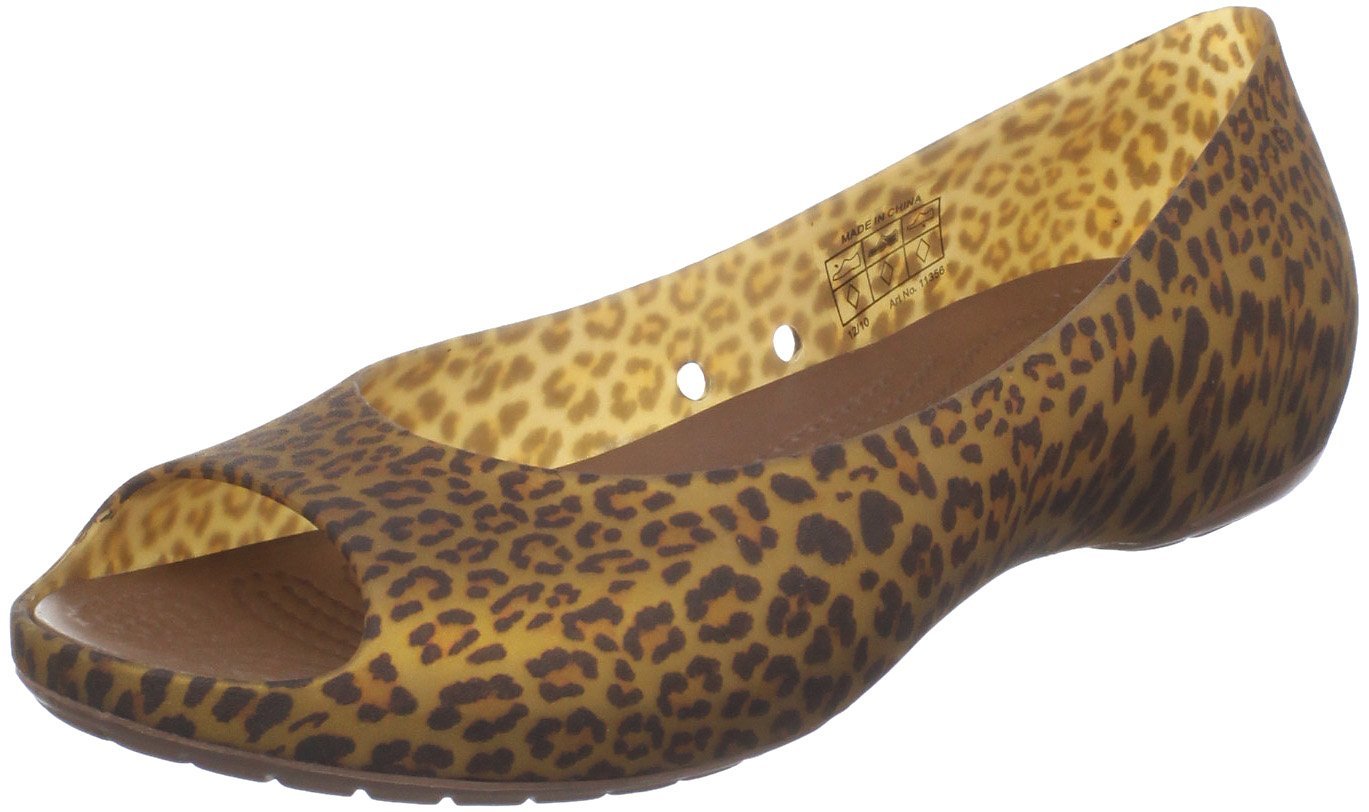 Crocs Shoes Women: crocs Women's Carlie Animal Wave Open-Toe Flat