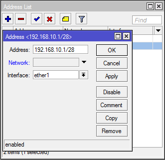 Konfigurasi IP Address pada Mikrotik Melalui Winbox