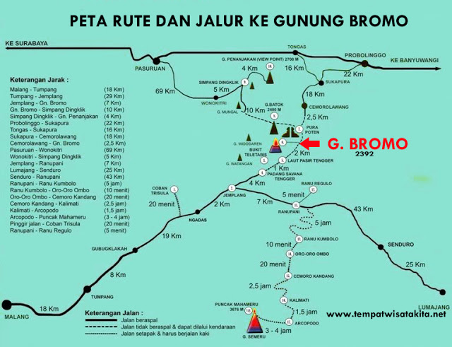 Mount Bromo Location Map