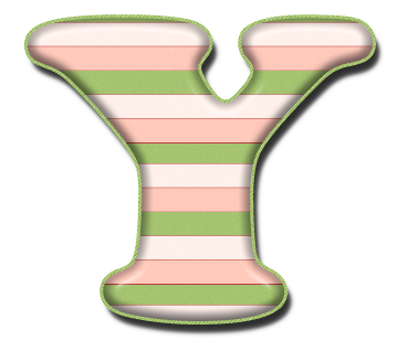 Abecedario con Rayas Horizontales. Alphabet with Horizontal Stripes ...