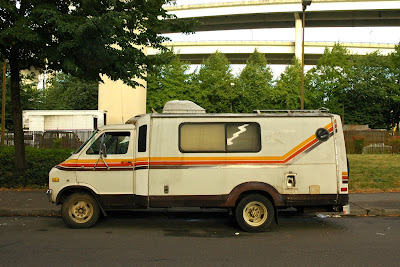 OLD PARKED CARS.: 1978 Dodge Trans-Van.