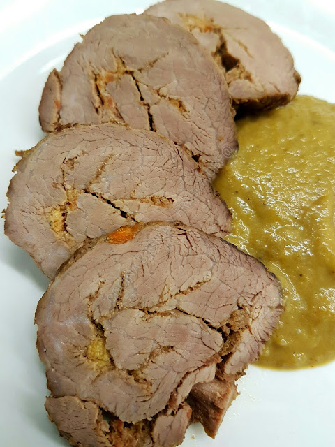 Cocina Basica y Fresca: PUNTA DE SOLOMILLO RELLENA CON CREMA DE SETAS CBF@