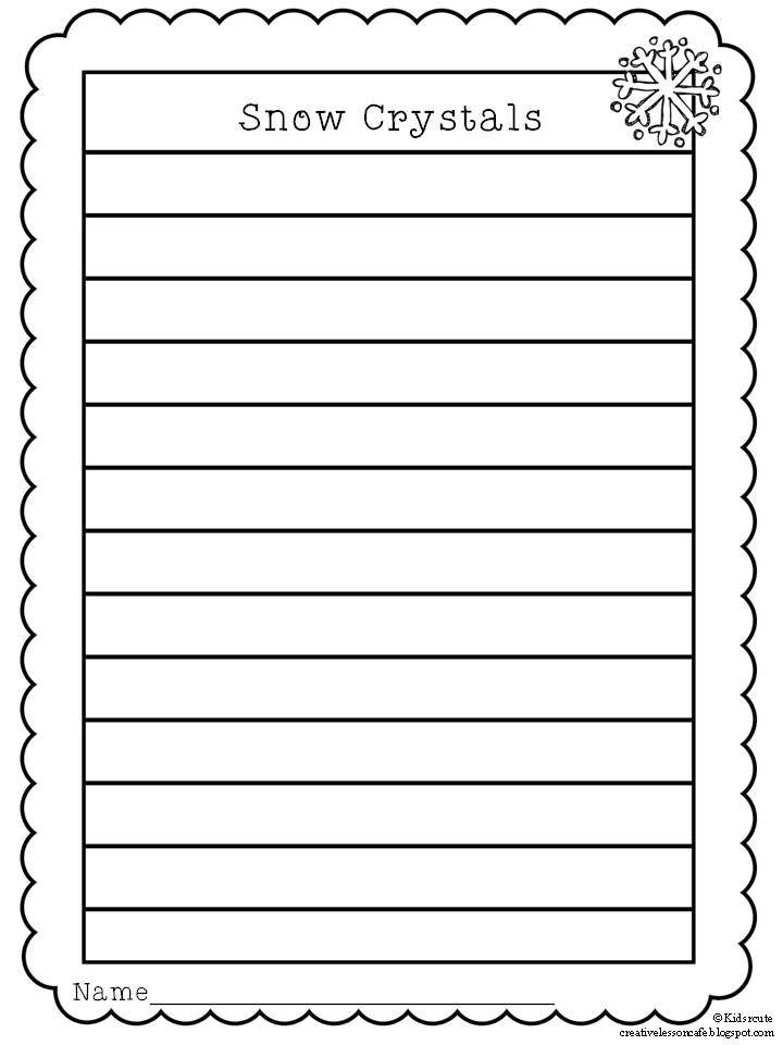 Creative Lesson Cafe: Snowflake Report Freebie