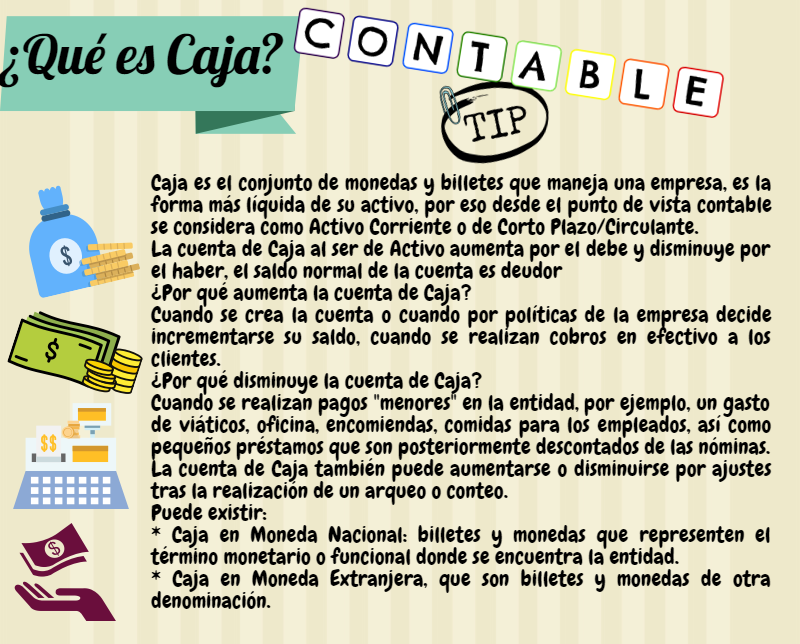 Contable Tip: CAJA, CONCEPTO Y GENERALIDADES